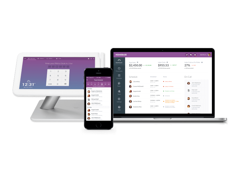 Clover mini time clock and sch – Cash Register System